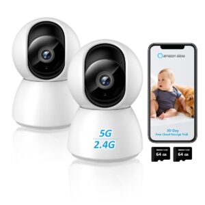 2k 5ghz & 2.4ghz security camera indoor wireless compatible with alexa & google home pet dog home baby camera with phone app baby monitor wifi smartphone