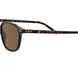 Ray-Ban RB2193 Leonard Polarized Square Sunglasses, Havana/B-15 Brown, 55 mm