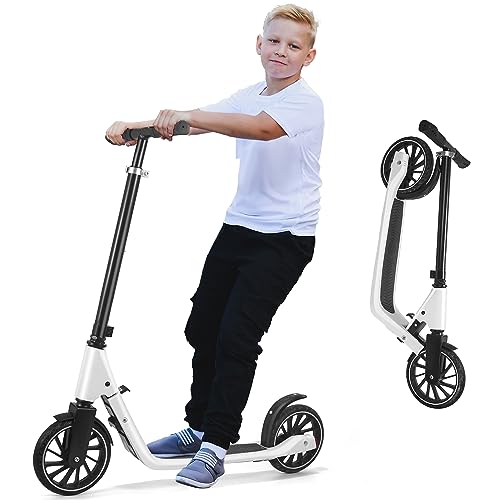 SWENAT Scooter for Kids Ages 6+,Adult and Teen Kick Scooter Lightweight & Big Sturdy Wheels,Foldable, Adjustable Handlebars, Lightweight, for Riders up to 220 lbs