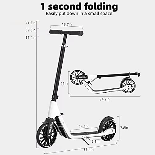 SWENAT Scooter for Kids Ages 6+,Adult and Teen Kick Scooter Lightweight & Big Sturdy Wheels,Foldable, Adjustable Handlebars, Lightweight, for Riders up to 220 lbs