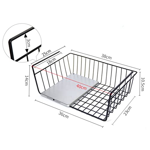 Alipis Fridge Shelves Shelf for Desk Kitchen Cabinet Shelf Hanging Storage Bin Basket Under Shelf Wire Rack Under Shelf Organizer Lower Hanger Lower Hanging Basket Storage Basket Food