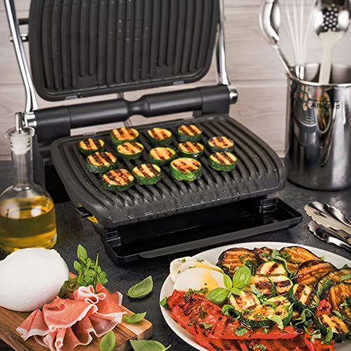 All-Clad AutoSense Stainless Steel Indoor Grill, Panini Press XL Automatic Cooking 1800 Watts Smokeless, Removable Plates, Dishwasher Safe