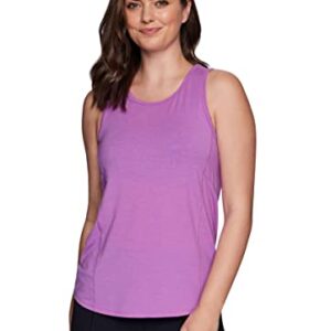 RBX Yoga Tank Top for Women Super Soft Stretchy Tank Relaxed Fit Workout Tank Top Sleeveless Gym Tee Airy Breathable Running Tank Top Camisole Seamed Orchid Purple L