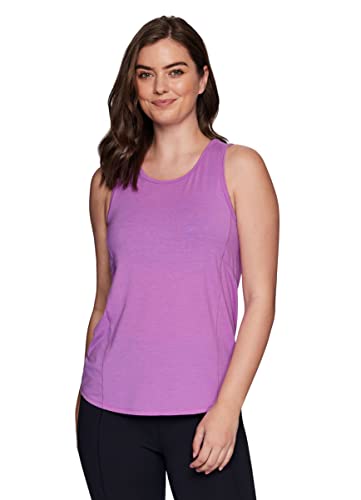 RBX Yoga Tank Top for Women Super Soft Stretchy Tank Relaxed Fit Workout Tank Top Sleeveless Gym Tee Airy Breathable Running Tank Top Camisole Seamed Orchid Purple L