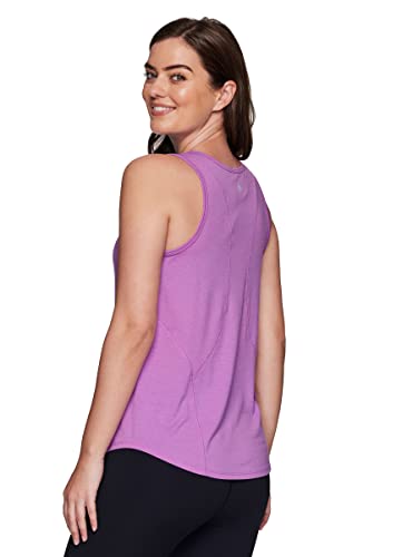 RBX Yoga Tank Top for Women Super Soft Stretchy Tank Relaxed Fit Workout Tank Top Sleeveless Gym Tee Airy Breathable Running Tank Top Camisole Seamed Orchid Purple L