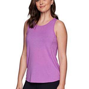 RBX Yoga Tank Top for Women Super Soft Stretchy Tank Relaxed Fit Workout Tank Top Sleeveless Gym Tee Airy Breathable Running Tank Top Camisole Seamed Orchid Purple L