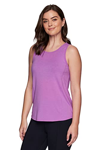 RBX Yoga Tank Top for Women Super Soft Stretchy Tank Relaxed Fit Workout Tank Top Sleeveless Gym Tee Airy Breathable Running Tank Top Camisole Seamed Orchid Purple L