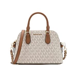 michael kors veronica extra-small saffiano leather crossbody bag (vanilla/acorn)