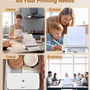 iDPRT Wireless Printer, Future999 Portable Printer w/One-Piece Easy-to-Load Cartridge, Compact Design, Wired & Wireless Connection, Harmless Material, 300DPI HD Printing, Printer for Home Use, Office