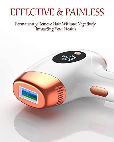 At-home IPL Hair Removal for Women and Men, Permanent Laser Hair Removal 999900 Flashes for Facial Legs Arms