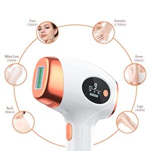 At-home IPL Hair Removal for Women and Men, Permanent Laser Hair Removal 999900 Flashes for Facial Legs Arms