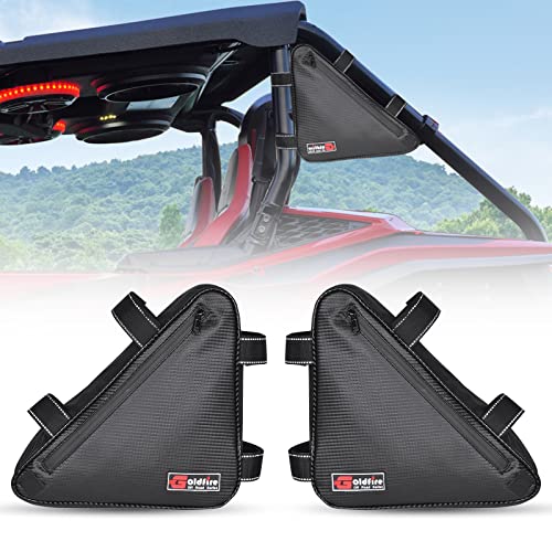 For Talon 1000 Storage Bag Accessories, Hutexcio UTV Triangle Corner Bags Side Pillar Gear Bags for Talon 1000R 1000X 1000X4 2019 2020 2021 2022 2023 (2 Pack,Black)