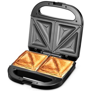 sandwich maker, reemix panini press sandwich maker with nonstick surface breakfast sandwich maker easy to clean and storage, indicator light, perfect for breakfast grilled cheese egg bacon and steak