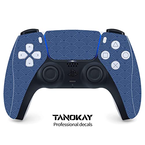 TANOKAY PS5 Console Skin and Controller Skin Set | Painting The Great Wave of Kanagawa | Matte Finish Vinyl Wrap Sticker Full Decal Skins | Compatible with Sony Playstation 5 Digital Edition