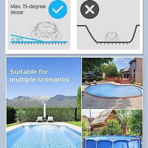 WYBOT Sophisticated Cordless Robotic Pool Cleaner, with 130mins Working Time, Pool Vacuum for Above Ground Pools, Strong Suction, LED Indicator, Ideal for Pools Up to 1300 Sq.ft