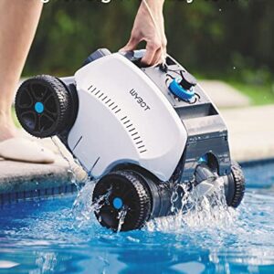 WYBOT Sophisticated Cordless Robotic Pool Cleaner, with 130mins Working Time, Pool Vacuum for Above Ground Pools, Strong Suction, LED Indicator, Ideal for Pools Up to 1300 Sq.ft