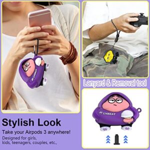 [2Pack] Cartoon Cover Compatible for Airpods 3rd Generation Case, Cute Funny Air Pods 3 Character Case, Unique Design Kawaii 3D Cartoon Characters Soft Silicone AirPod 3 Case Cover for Men Women