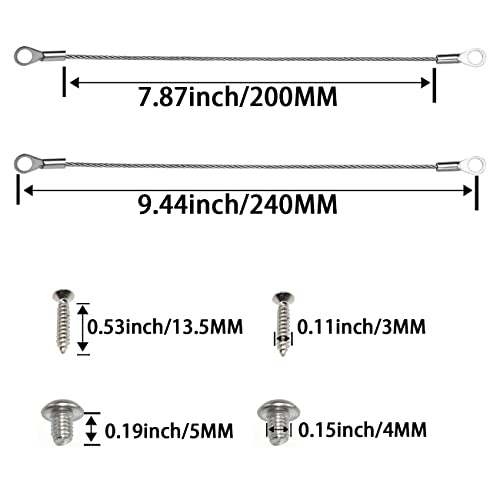 SDTC Tech 4 Pack Anti-Theft and Anti-Drop Security Chain Strap Ropes with Special Hole Screws and Screw Wrenches Compatible with Google Nest Cam Outdoor or Indoor Safety Equipment