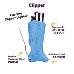 Toker Poker® - Clipper Lighter Sleeve Multi Tool, Alice Collection - Honey Hatter, All Inclusive Tool for Camping and Other