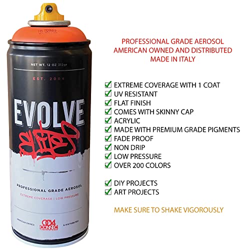 Evolve Elite 24 pack, Low Pressure - Assorted Colors - 12 oz Spray Paint Cans