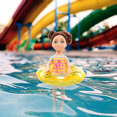 5.3 inch Doll Clothes and Accessories 6 Beach Swimsuits 3 Dresses with 2 Swimming Rings 2 Drinks 2 Hats 2 Glasses 2 Shoes for 5.3 Inch Doll