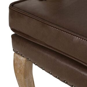 Christopher Knight Home Drouin Armchair, Dark Brown + Natural Brown