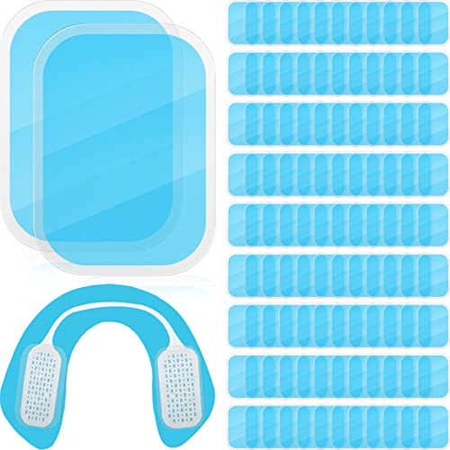 Treela 300 Pcs/ 150 Pack Gel Pads Muscle Stimulator Pads ABS Stimulator Gel Pads Replacement Training Accessory for AB Workout EMS Toner Abdominal Muscle Trainer Toning Belt Belly Arm Thigh Flab Leg