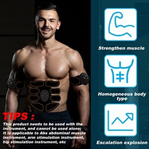 Treela 300 Pcs/ 150 Pack Gel Pads Muscle Stimulator Pads ABS Stimulator Gel Pads Replacement Training Accessory for AB Workout EMS Toner Abdominal Muscle Trainer Toning Belt Belly Arm Thigh Flab Leg