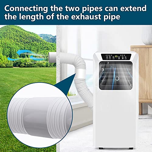 DECOHS 5.9 Inch Portable Air Conditioner Exhaust Hose Coupler Mobile Air Conditioning Accessories for AC Exhaust hose coupler Extension (White Circular)