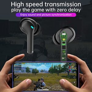 Sibotion Wireless Earphones, Bluetooth 5.3 Dual-mic ENC Call Noise Reduction, with LED Power Display Charging Case, IPX5 Waterproof Ultra-Light and Ergonomic for Sports and Esports