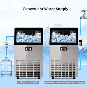 Ice Makers Countertop,Commercial Ice Maker,Ice Maker,Countertop Ice Maker,100LBS, Auto-Clean Built-in Automatic Water Inlet with Scoop 2-7 Days delivery Shipped from US Warehouse