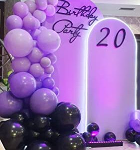 Zee Party Supply Purple Black Balloons Garland Arch 122 PCS Different Sizes 18 12 5 Inch for Gender Reveal Baby Shower Birthday Party Wedding Party Decoration