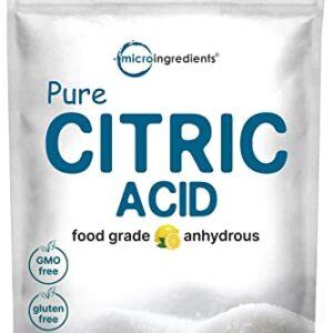 Citric Acid 6 Pounds, Food Grade, Fine Granular Powder | 100% Pure, Concentrated Anhydrous Form | Natural Preservative + Great for Cooking, Cleaning, & DIY Bath Bombs | Non-GMO