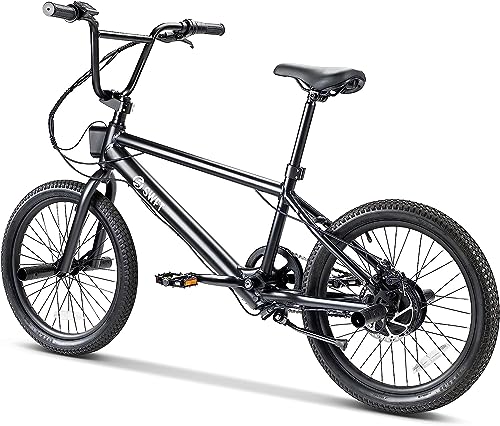 SWFT Electric BMX Bike- 35mi Operating Range, 20mph, 20” Performance Wheels, Front & Back Pegs, LCD-Display, Adult E Bike- Black