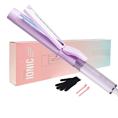 NOVUS 1.5 Inch Curling Wand, Adjustable Tightness Curling Iron, Negative Ions Hair Curler, Large Barrel Curling Iron, Dual Voltage Bionic Curling Iron, Curling Iron for Long Hair, Hair Curlers Iron