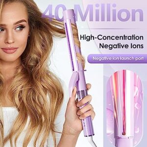 NOVUS 1.5 Inch Curling Wand, Adjustable Tightness Curling Iron, Negative Ions Hair Curler, Large Barrel Curling Iron, Dual Voltage Bionic Curling Iron, Curling Iron for Long Hair, Hair Curlers Iron