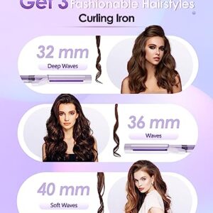 NOVUS 1.5 Inch Curling Wand, Adjustable Tightness Curling Iron, Negative Ions Hair Curler, Large Barrel Curling Iron, Dual Voltage Bionic Curling Iron, Curling Iron for Long Hair, Hair Curlers Iron