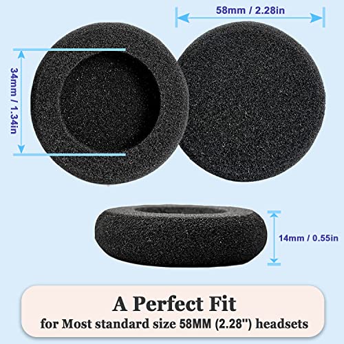 Plantronics Headset Ear Cushions Replacement Foam Ear Pads for Plantronics HW251N HW261N HW510 HW520 Blackwire C320 3210 3220 3320 Jabra PRO 920 Biz 2300 GN2000 Headphones (4 Pack)