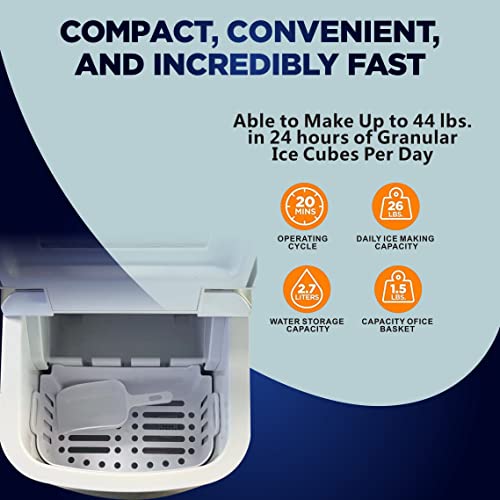 Ice Maker,Ice Machine,Clear Ice Maker,Small Ice Maker,Portable Ice Maker Countertop,Mini Ice Maker,44LBS Ice Maker Home Use Outdoor Use Ice Maker 20KG 2-7 Days delivery Shipped from US Warehouse.