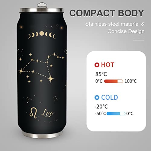 lqowaqz Leo Constellation Tumbler Birthday Gifts For Men Women Zodiac Insulated Mug Gifts Coffee Sublimation Mugs Car Cup 17 OZ