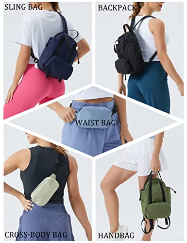 THE GYM PEOPLE Lightweight Mini Backpacks Womens Waterproof Travel Daypack Small Cute Crossbody Sling Bags