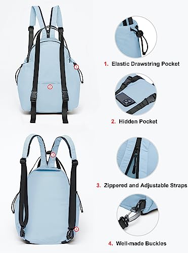 THE GYM PEOPLE Lightweight Mini Backpacks Womens Waterproof Travel Daypack Small Cute Crossbody Sling Bags