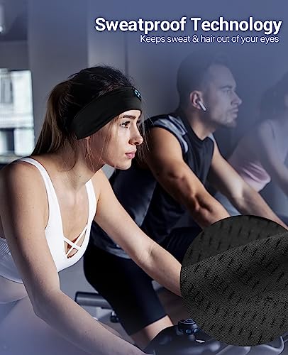 Navly Sleep Headphones, 10Hrs Sports Headband with Soft Cozy Earbuds Comfortable, Headphones Headband with Ultra-Thin HD Stereo Speakers Perfect for Workout,Running,Yoga,Travel