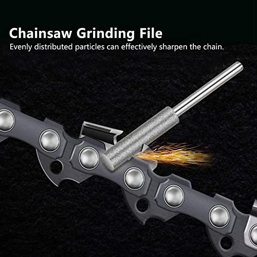 20Pcs Chain Saw Grinding Head, Chainsaw Sharpener Burr Grinding Head Rotating File Sharpening Tool Set Kit (4mm)