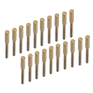 20pcs chainsaw sharpener burr grinding head rotating file sharpening tool set kit (gold)