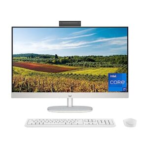 hp 27 inch all-in-one desktop pc, fhd display, 13th gen intel core i7-1355u, 16 gb ram, 512 gb ssd, intel uhd graphics, windows 11 home, 27-cr0080 (2023)