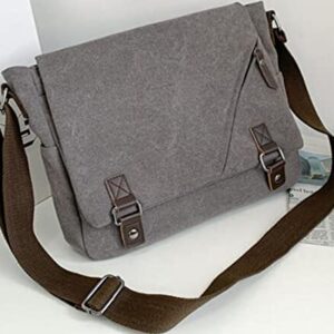 Vintage Canvas Satchel Messenger Bag for Men Women，Canvas Messenger Bag crossbody Shoulder Bag Chest Bag Travel Carry Bag