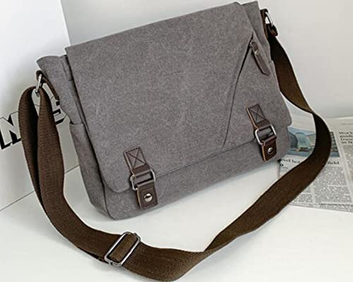 Vintage Canvas Satchel Messenger Bag for Men Women，Canvas Messenger Bag crossbody Shoulder Bag Chest Bag Travel Carry Bag