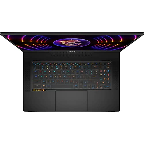 MSI Titan GT77HX Gaming Laptop (Intel i9-13980HX 24-Core, 64GB DDR5 3600MHz RAM, 2x8TB PCIe SSD (16TB), GeForce RTX 4080, 17.3" 144Hz 4K Ultra HD (3840x2160), WiFi, Bluetooth, Backlit KB, Win 11 Pro)