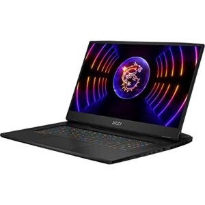 MSI Titan GT77HX Gaming Laptop (Intel i9-13980HX 24-Core, 64GB DDR5 3600MHz RAM, 2x8TB PCIe SSD (16TB), GeForce RTX 4080, 17.3" 144Hz 4K Ultra HD (3840x2160), WiFi, Bluetooth, Backlit KB, Win 11 Pro)